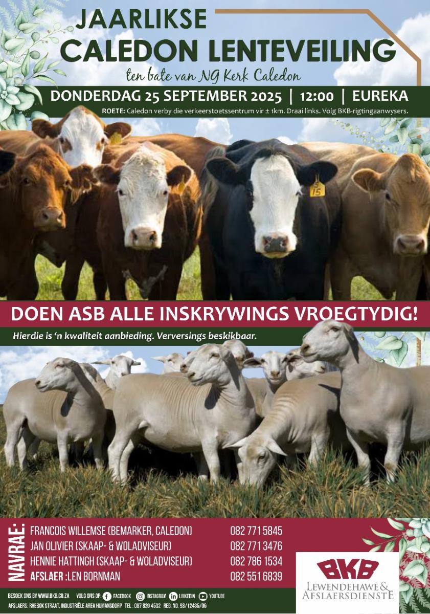 CALEDON LENTEVEILING 2025 | 25 Sep 2025 - 25 Sep 2025 | BKB Events