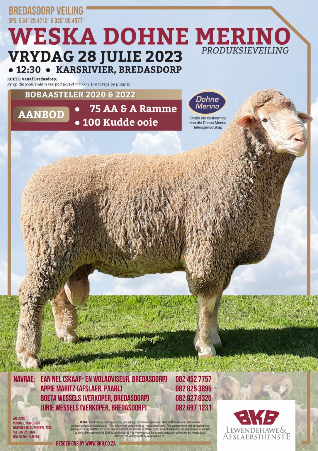 WESKA DOHNE MERINO PRODUCTION AUCTION - BKB Events