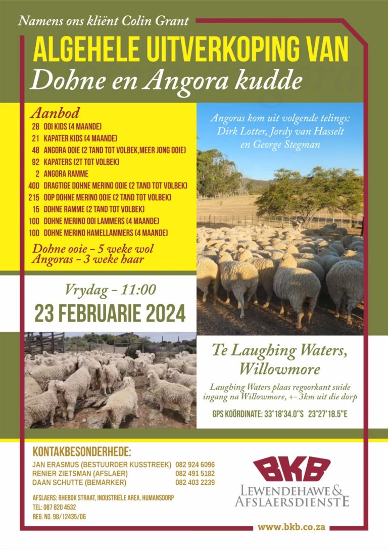 TOTAL DISPERSAL SALE OF DOHNE & ANGORA HERDS - BKB Events